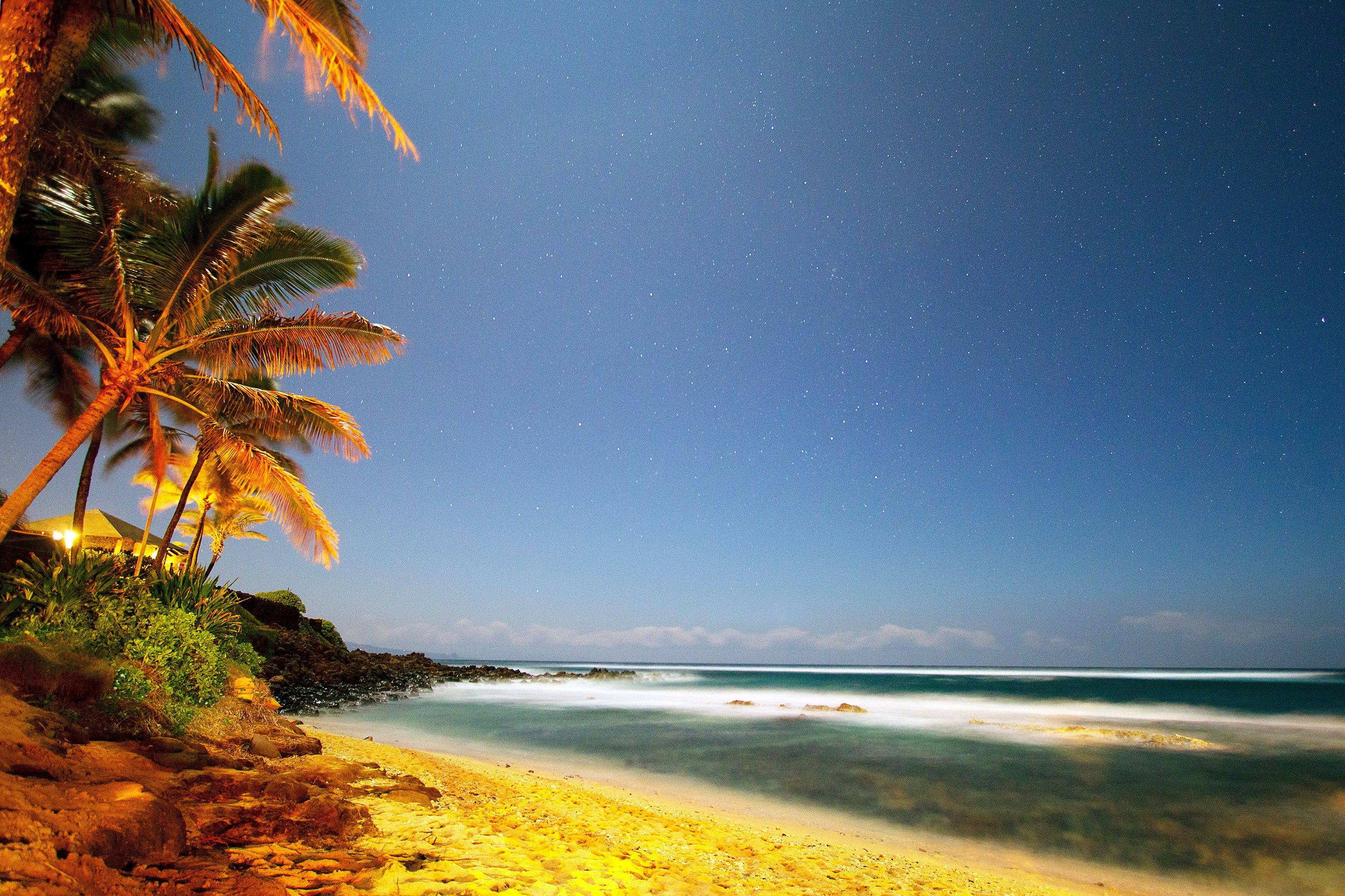 Hawaii Beach At Night